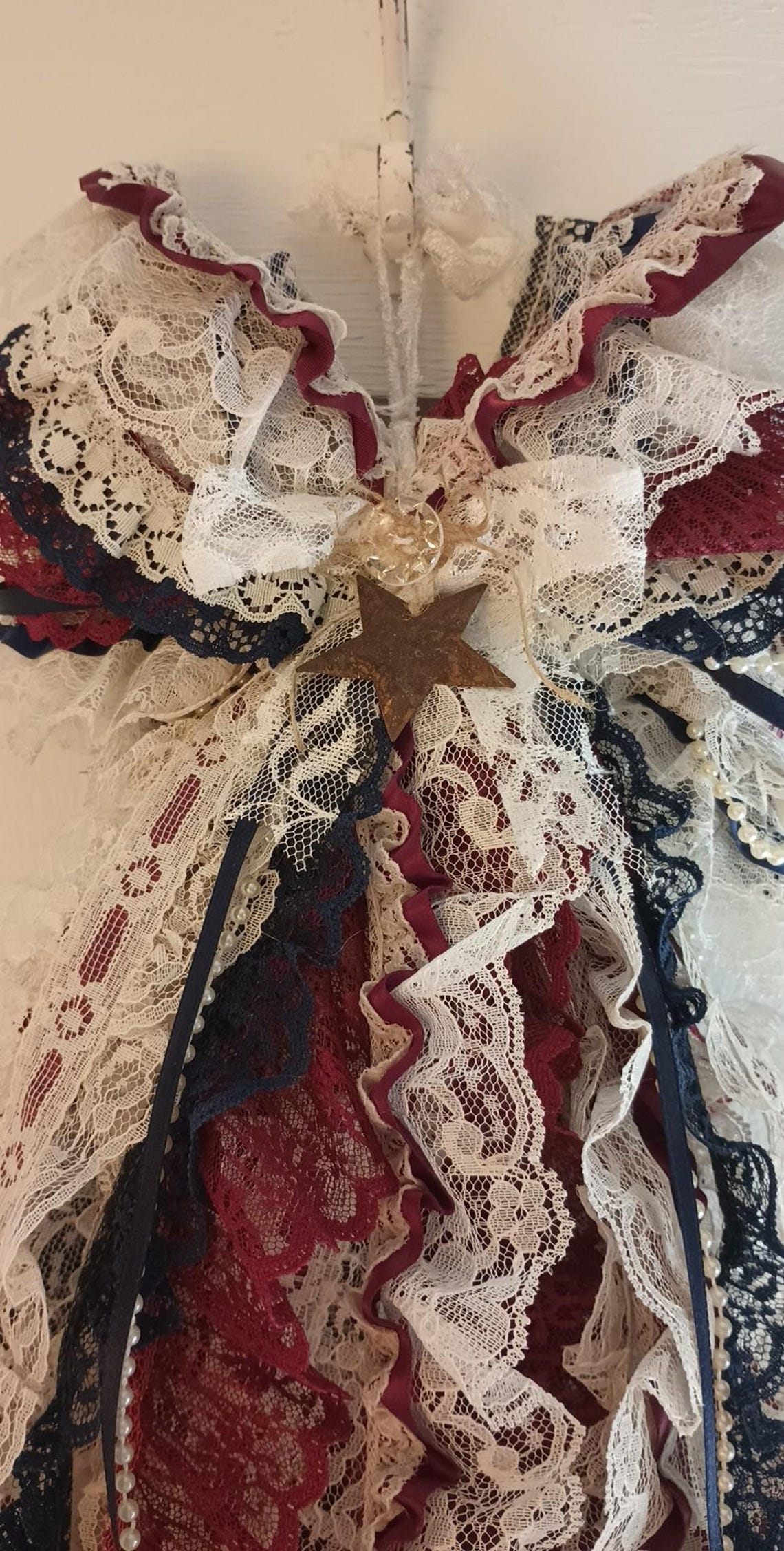Luxury Edition Primitive Lace Bows,rustic Bow,shabby Chic, Americana ...