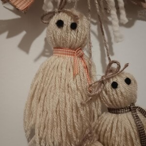 Halloween Farmhouse Ghost Bow, Rustic Bow, Farmhouse Bow, Decor Wreath ...