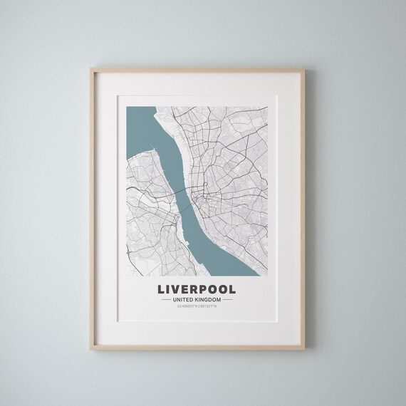 Liverpool Map Poster Print - Etsy