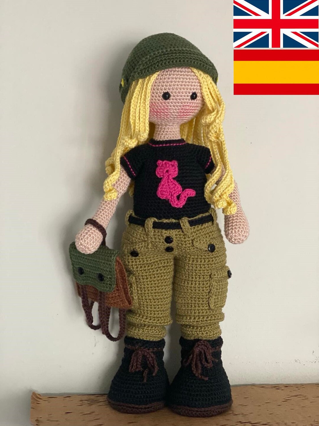 Crochet Pattern Doll Storm Amigurumi English Spanish Big Doll Realistic Doll Stuffed Doll ...