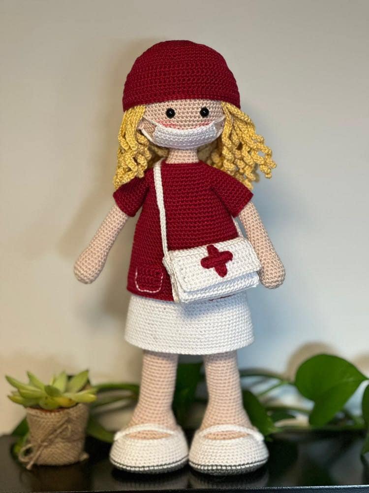 Doctor and Nurse Crochet Doll Pattern English Amigurumi - Etsy