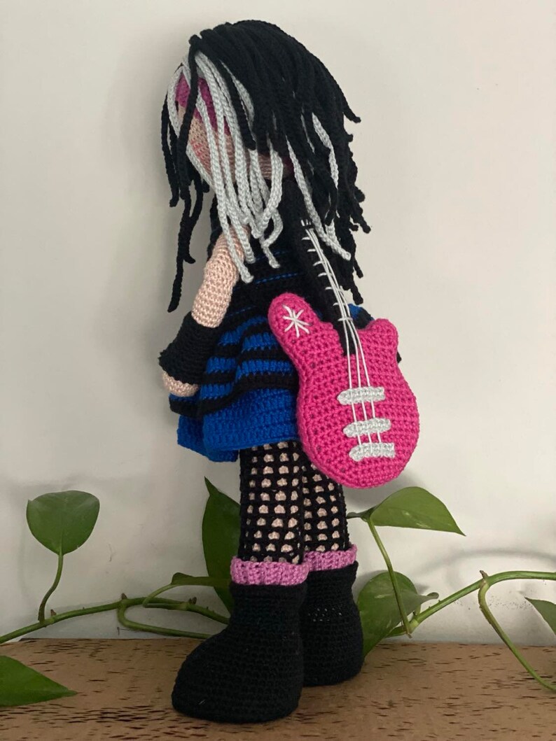 Crochet Pattern Doll Midnight - Punk Rock Doll - Amigurumi - English ...