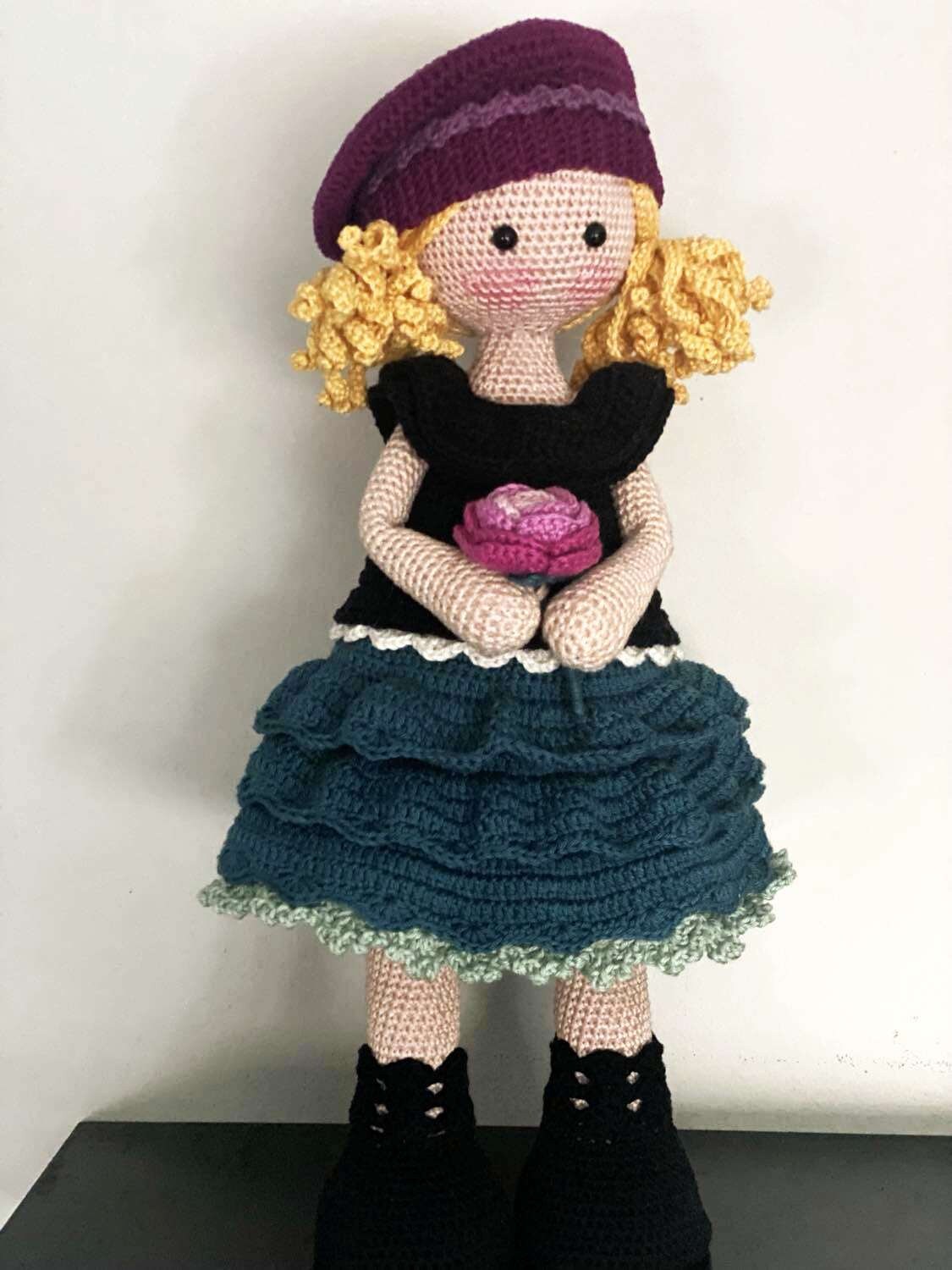 Crochet Pattern Doll Rose - Amigurumi - English - Spanish - French ...