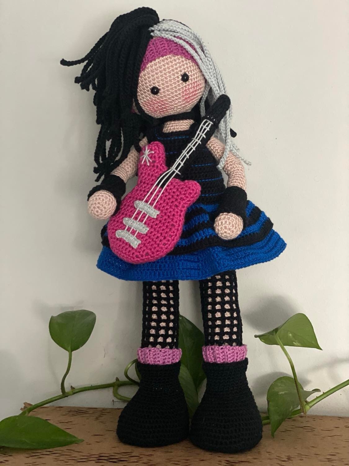 Crochet Pattern Doll Midnight - Punk Rock Doll - Amigurumi - English ...