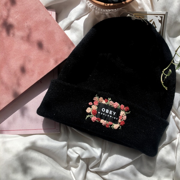 Rose Beanie - Etsy