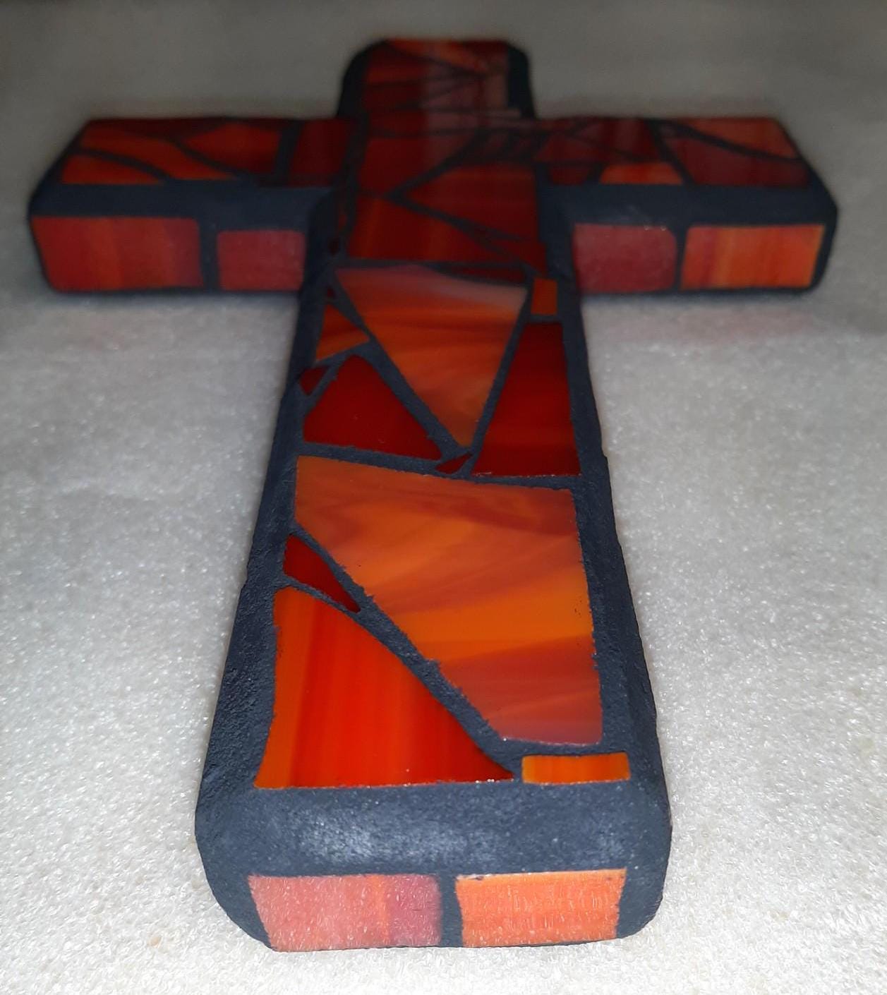 Red Stained Glass Cross - Etsy