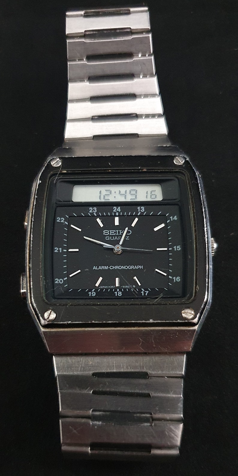 Seiko H357-5040 A Wristwatch, Original Bracelet, Box, 1980 james Bond ...