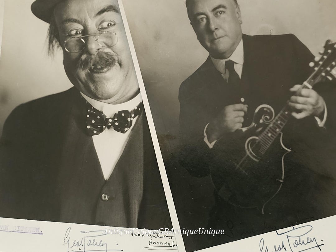A Pair of Signed Publicity Photographs of George Robey (john Citizen ...