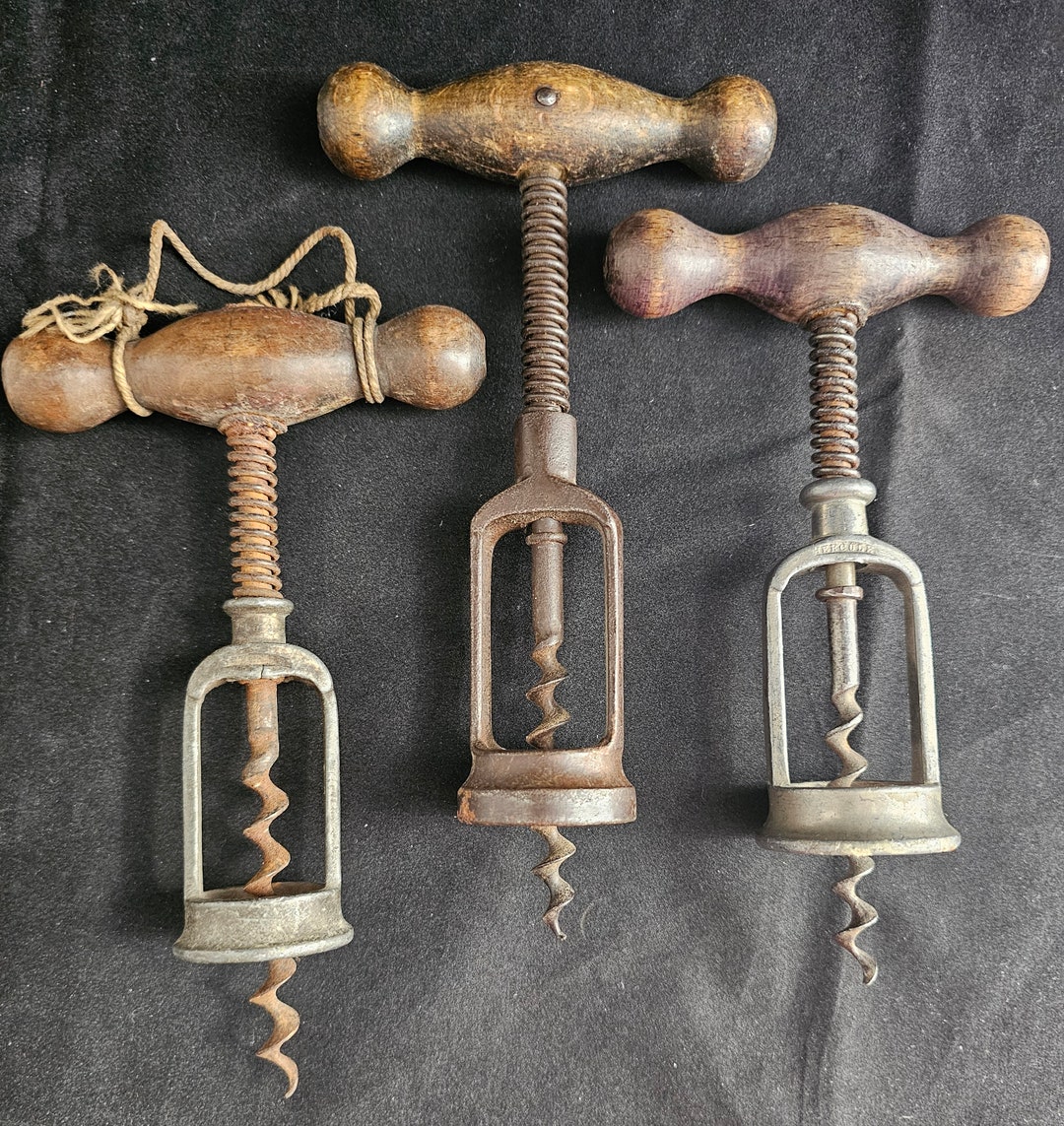Collection of Three Antique French Corkscrews - Etsy