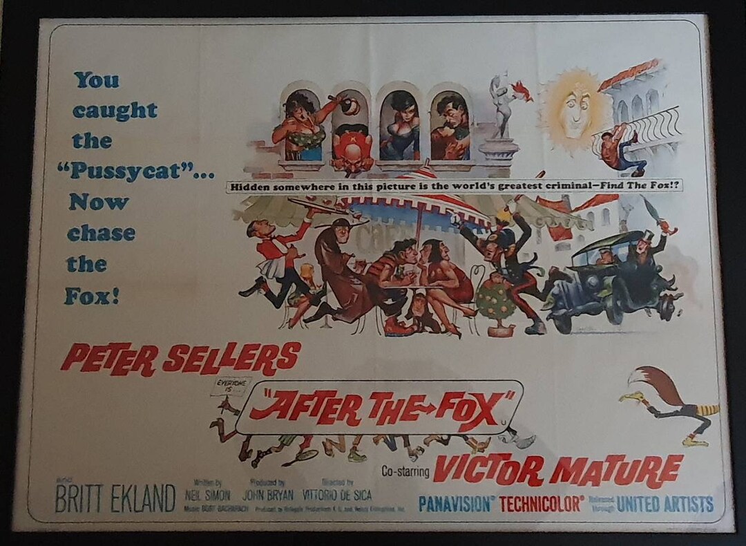 Original After the Fox Movie or Film Poster, Peter Sellers, 1967 - Etsy