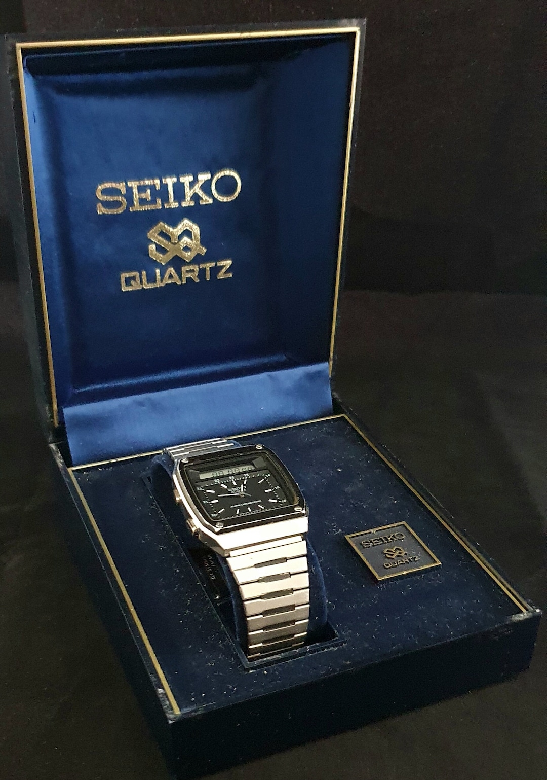 Seiko H357-5040 A Wristwatch, Original Bracelet, Box, 1980 james Bond ...