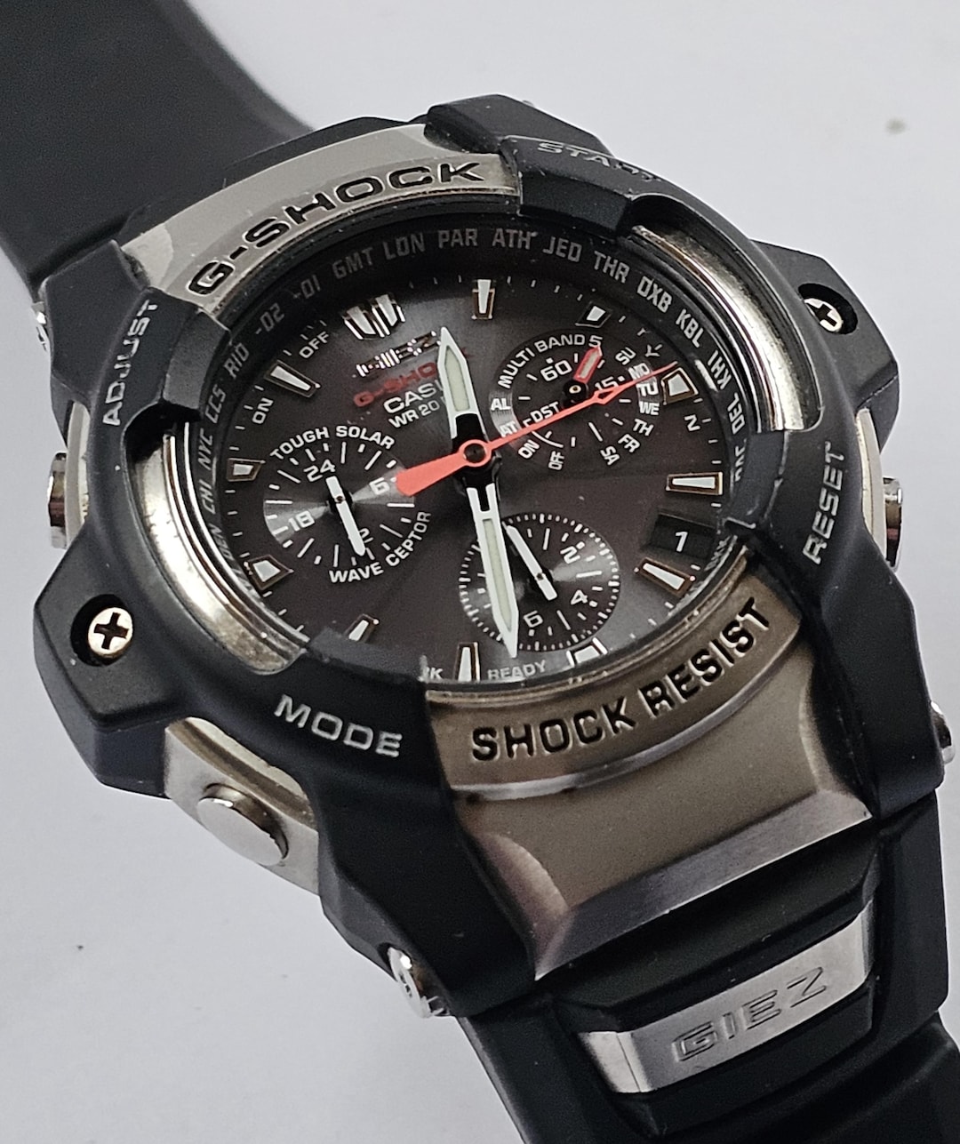 Casio G Shock GIEZ 1100 Tough Solar Wave Ceptor Analogue Watch, Black ...