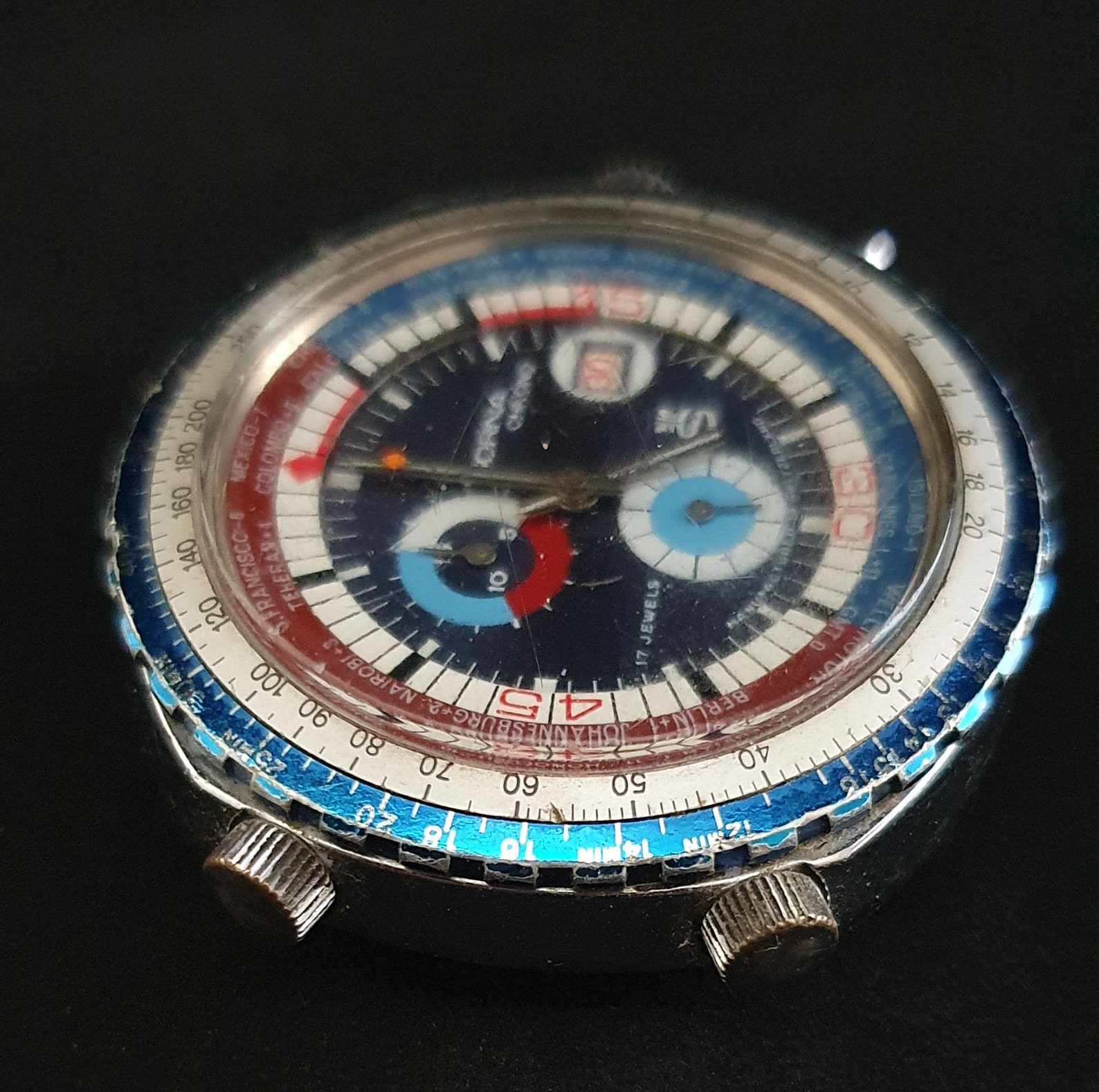 Vintage Sorna Worldtimer Chronograph, Circa 1972, Serviced - Etsy