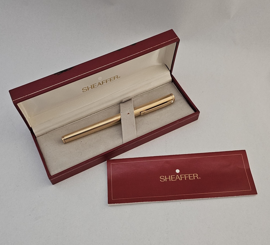Vintage Gold Plated Sheaffer Fountain Pen, Box and Instructions - Etsy
