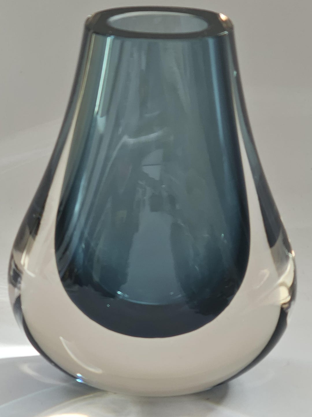 A Whitefriars Hambone Vases, 9656, Indigo, Geoffrey Baxter, Very Good ...