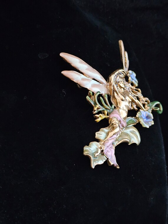 Kirks Folly "Morning Glory Fairy" Brooch, Vintage Cos… - Gem