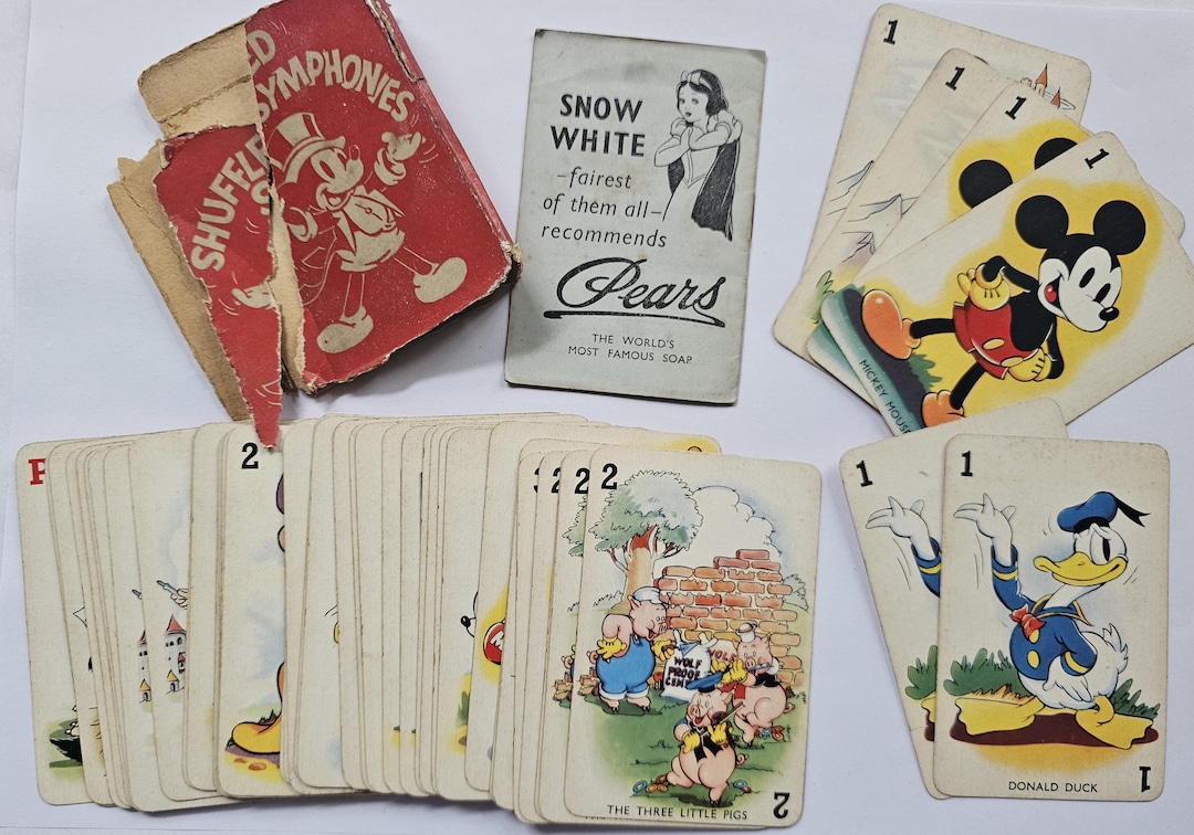Vintage Disney Shuffling Symphonies Card Game Featuring Sleeping Beauty ...