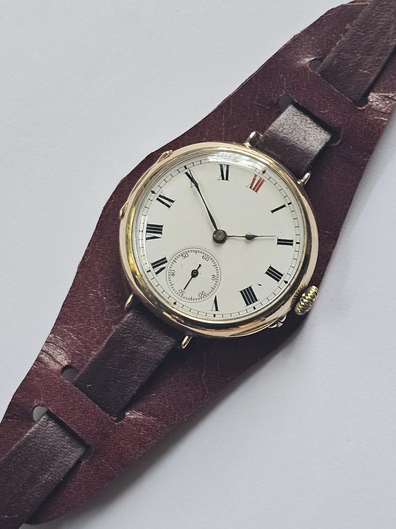 Gold First World War Officer's Trench Watch, Dimier Freres, Oversized ...