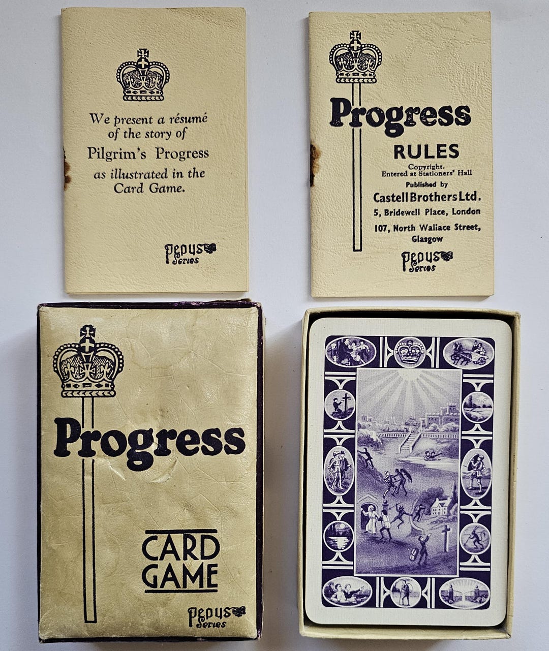 Vintage Card Game "progress" by Pepys, Circa 1938, Complete With ...