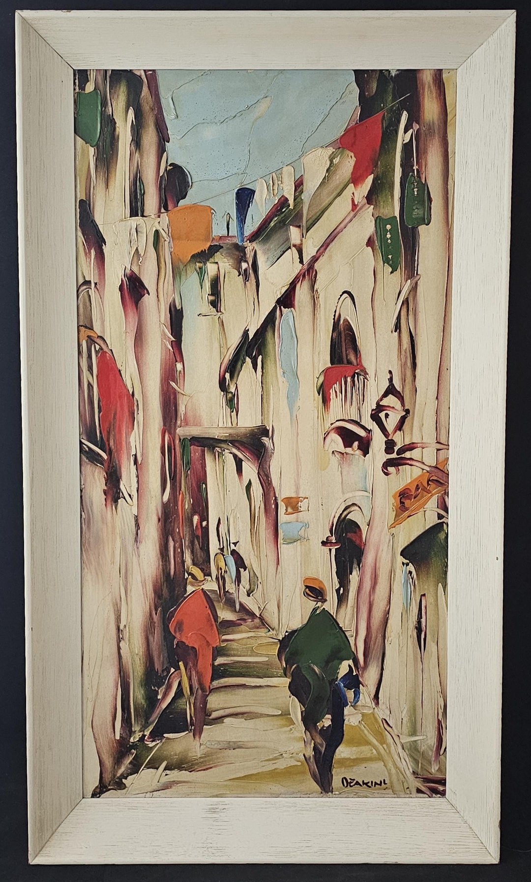Original George Richard Deakins (1911-1981) Street Scene, Oil on Board ...
