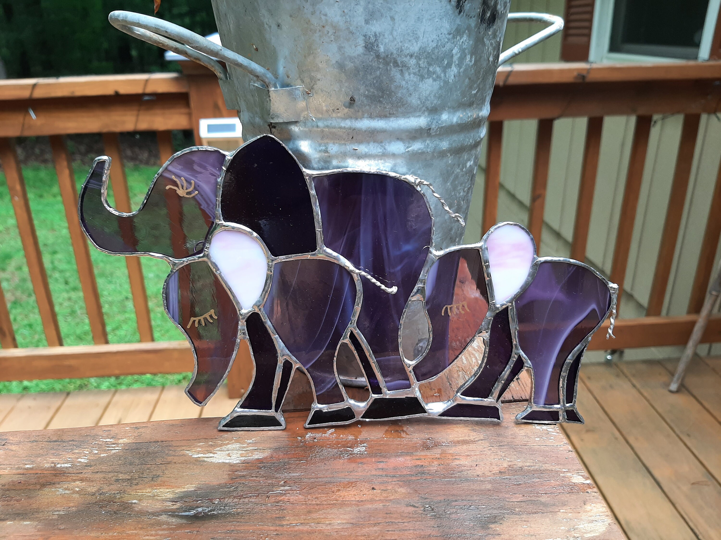 Stained Glass Elephants multiple Options - Etsy
