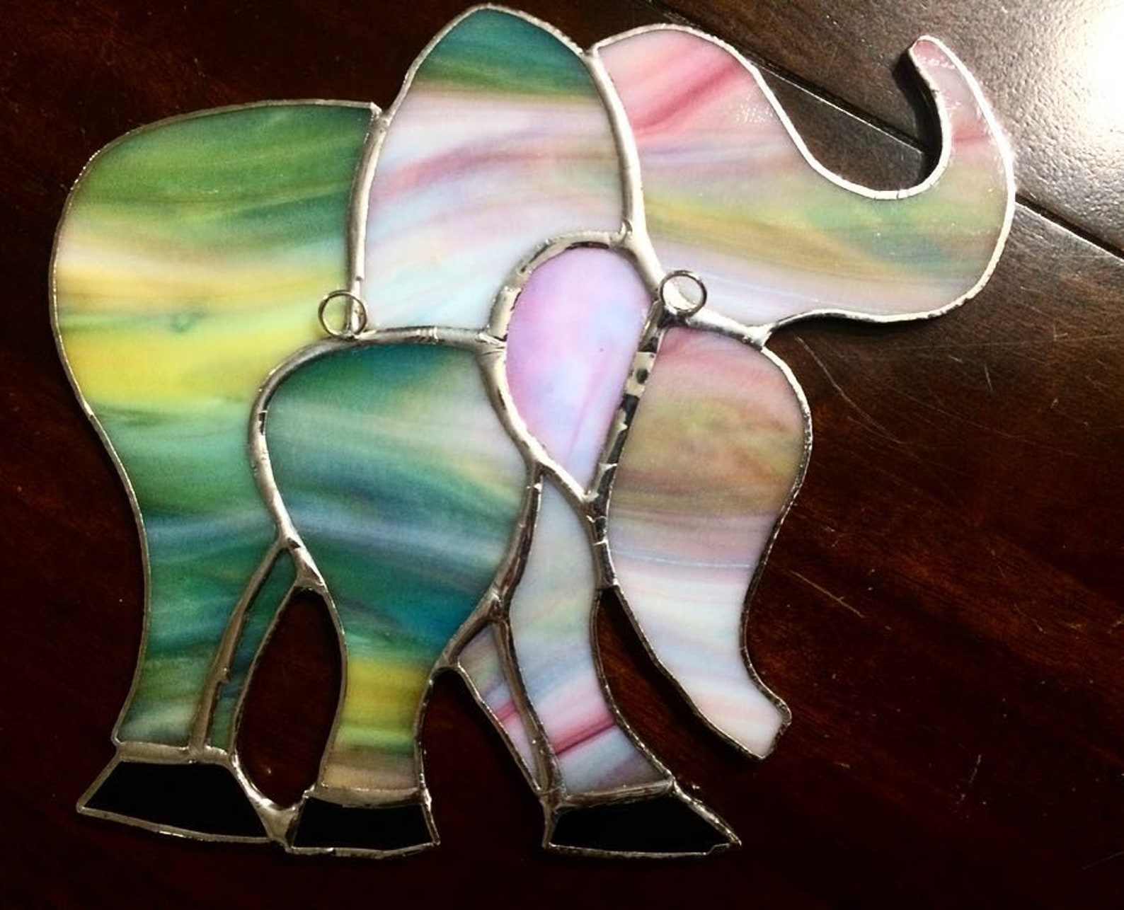 Stained Glass Elephants multiple Options - Etsy