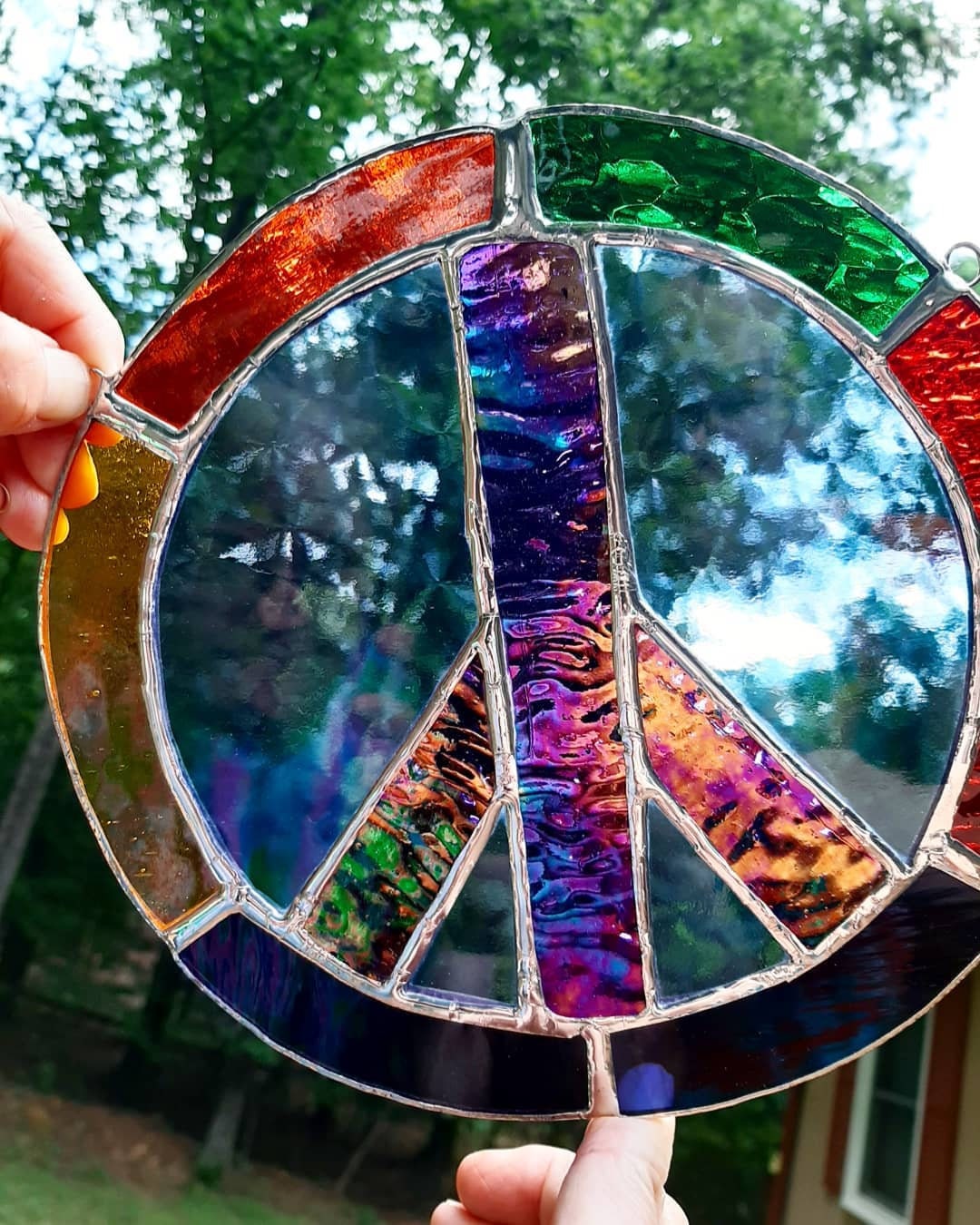 Peace Sign Stained Glass Pattern