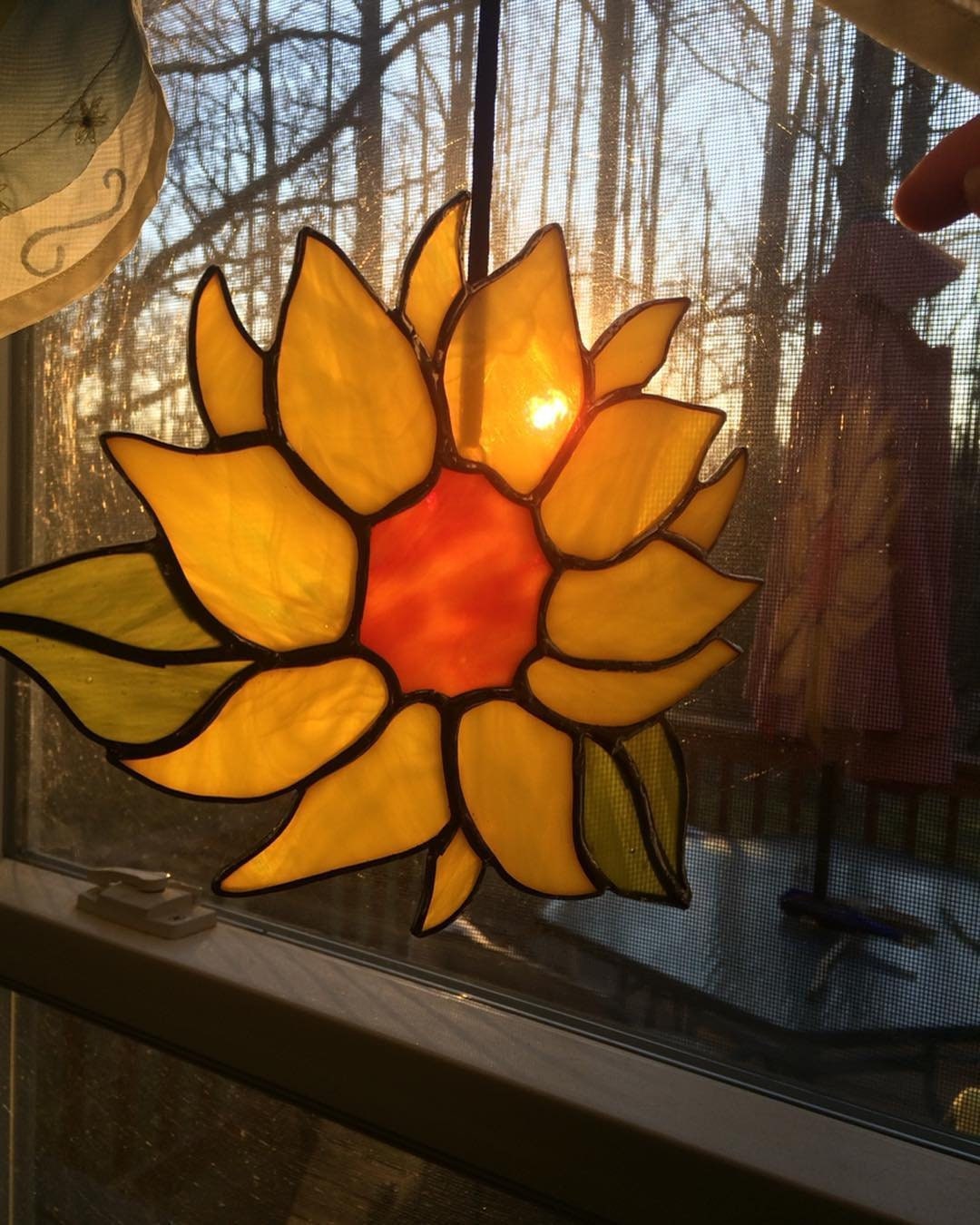 Stained Glass Sunflower - Etsy