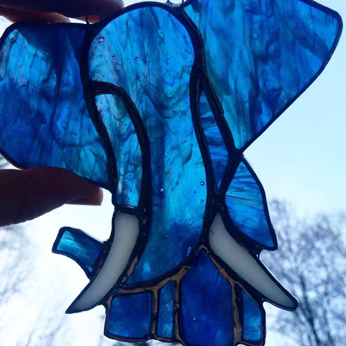 Stained Glass Elephants multiple Options - Etsy