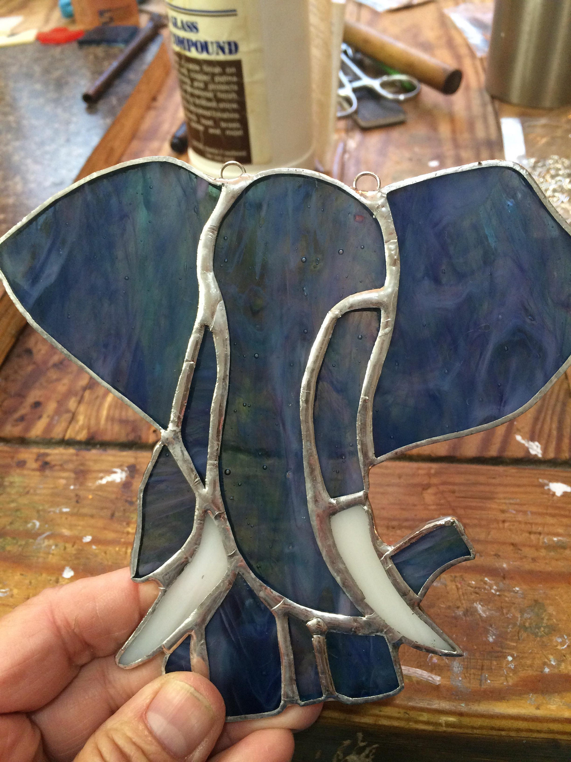 Stained Glass Elephants multiple Options | Etsy