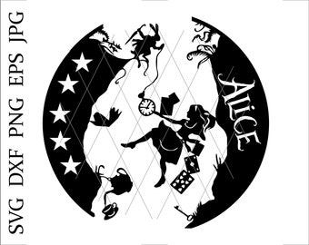 Alice Falling Svg - Etsy