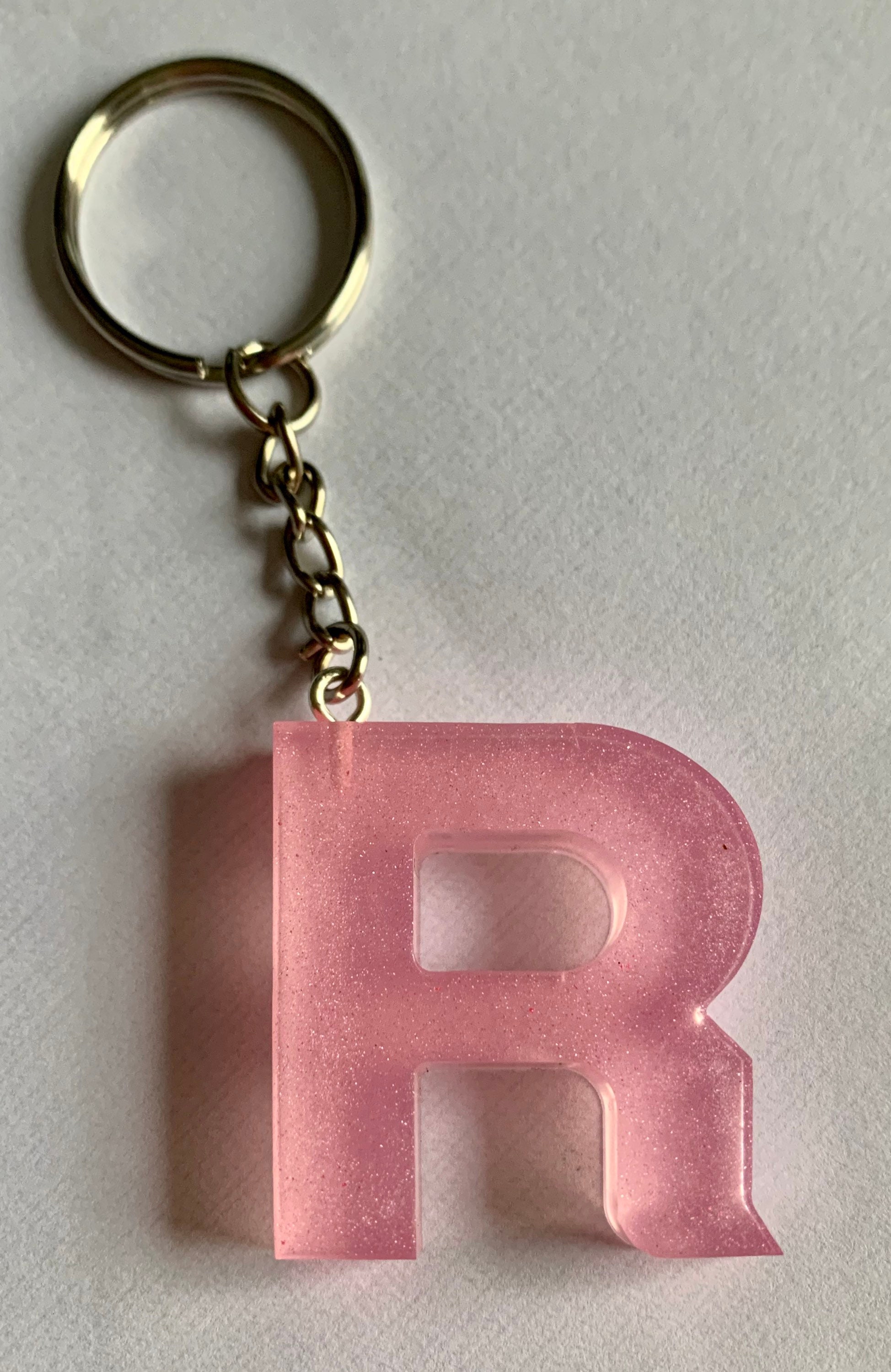 Resin Glitter & Mica Letter and Number keychain Bespoke Can be | Etsy