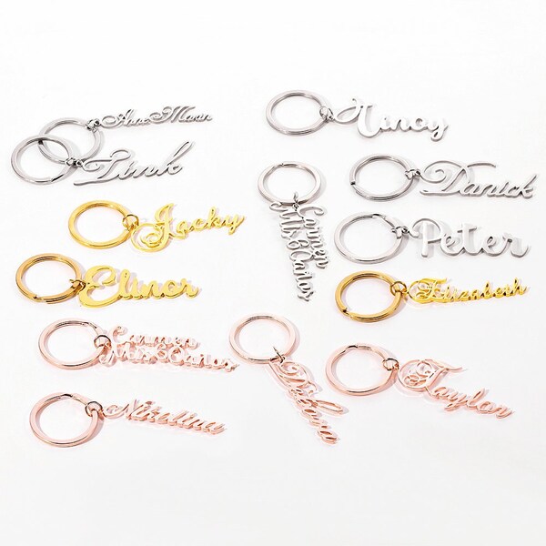 Name Keychain - Etsy
