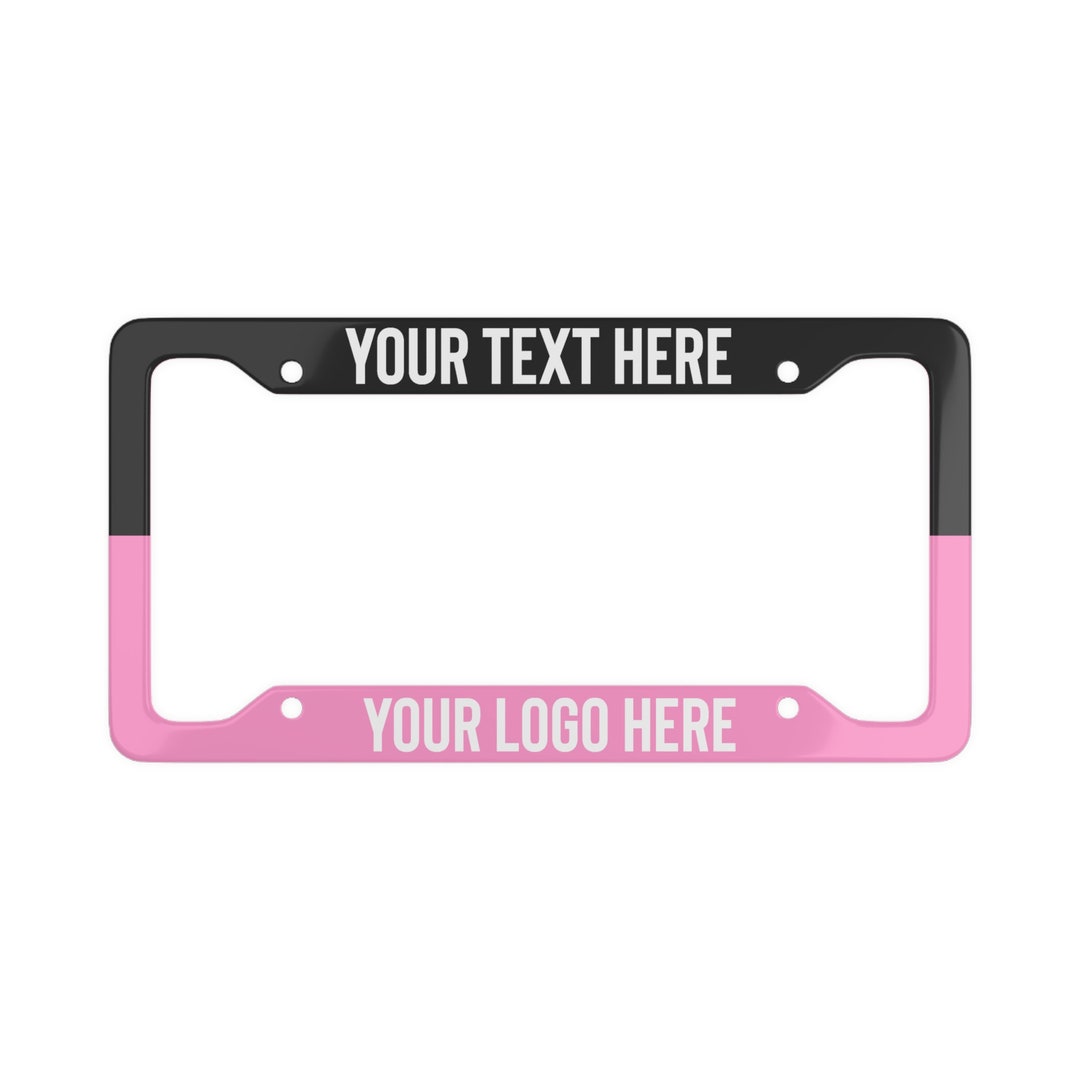 License Plate Frame, Custom Text, Personalized Color, Customized ...