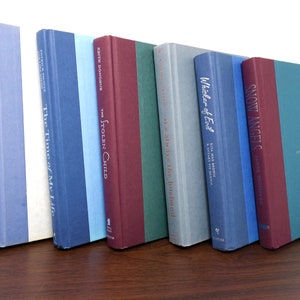 50% off SALE Blue & Maroon Decorative Books for Home Decor - Etsy