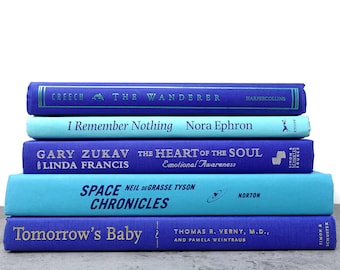 Blue Book Stack - Etsy