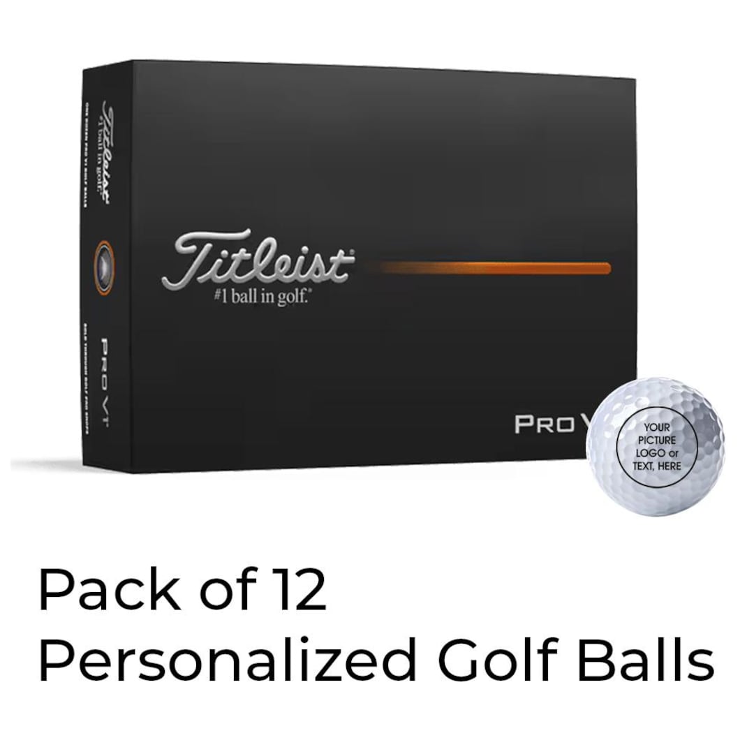 12 New Titleist Pro V1 Custom Design Golf Balls, Pack of 12 ...