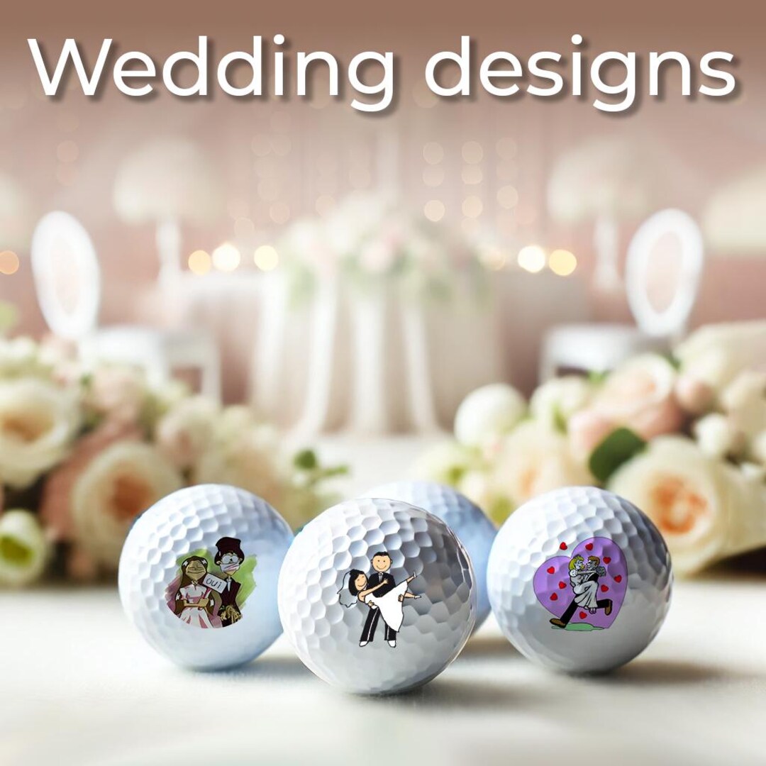 Personalized Wedding Design Golf Balls, Custom Wedding Golf Balls, Golf ...