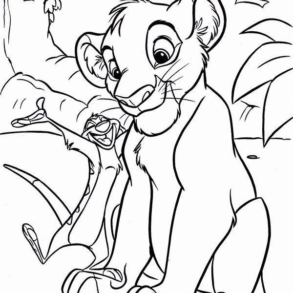 Simba Coloring Page - Etsy