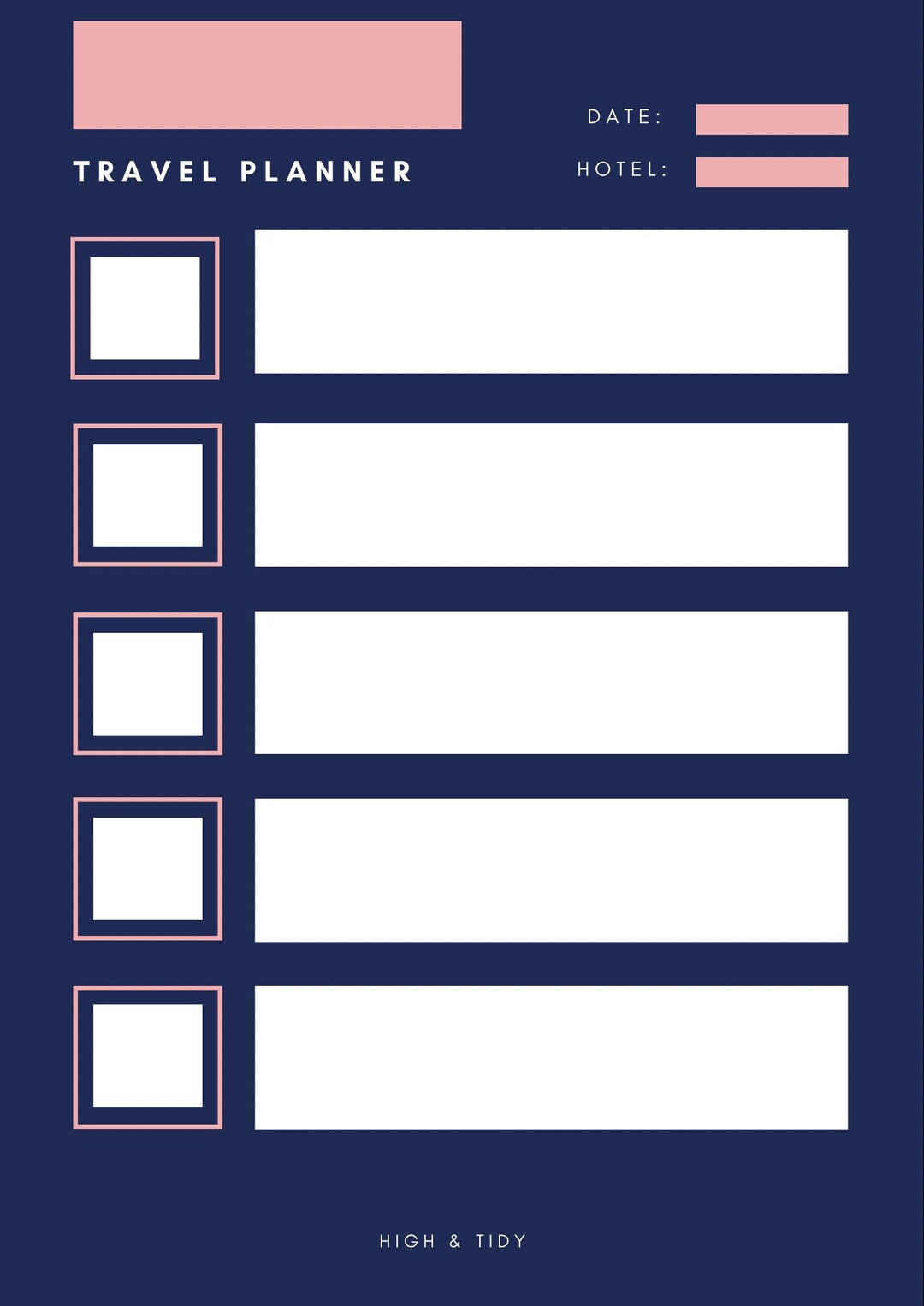 5-day Digital Travel Itinerary Template - Etsy