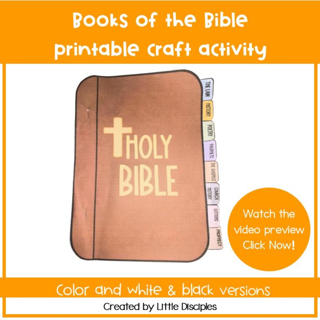 Books of the Bible Printable Flip Book Craft Activity for Sunday School ...