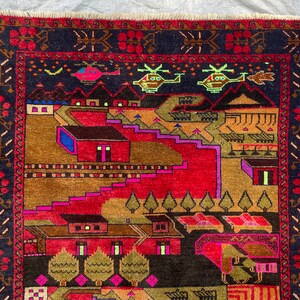 Vintage Baluchi Soviet Era Afghan Pictorial War Rug - Etsy