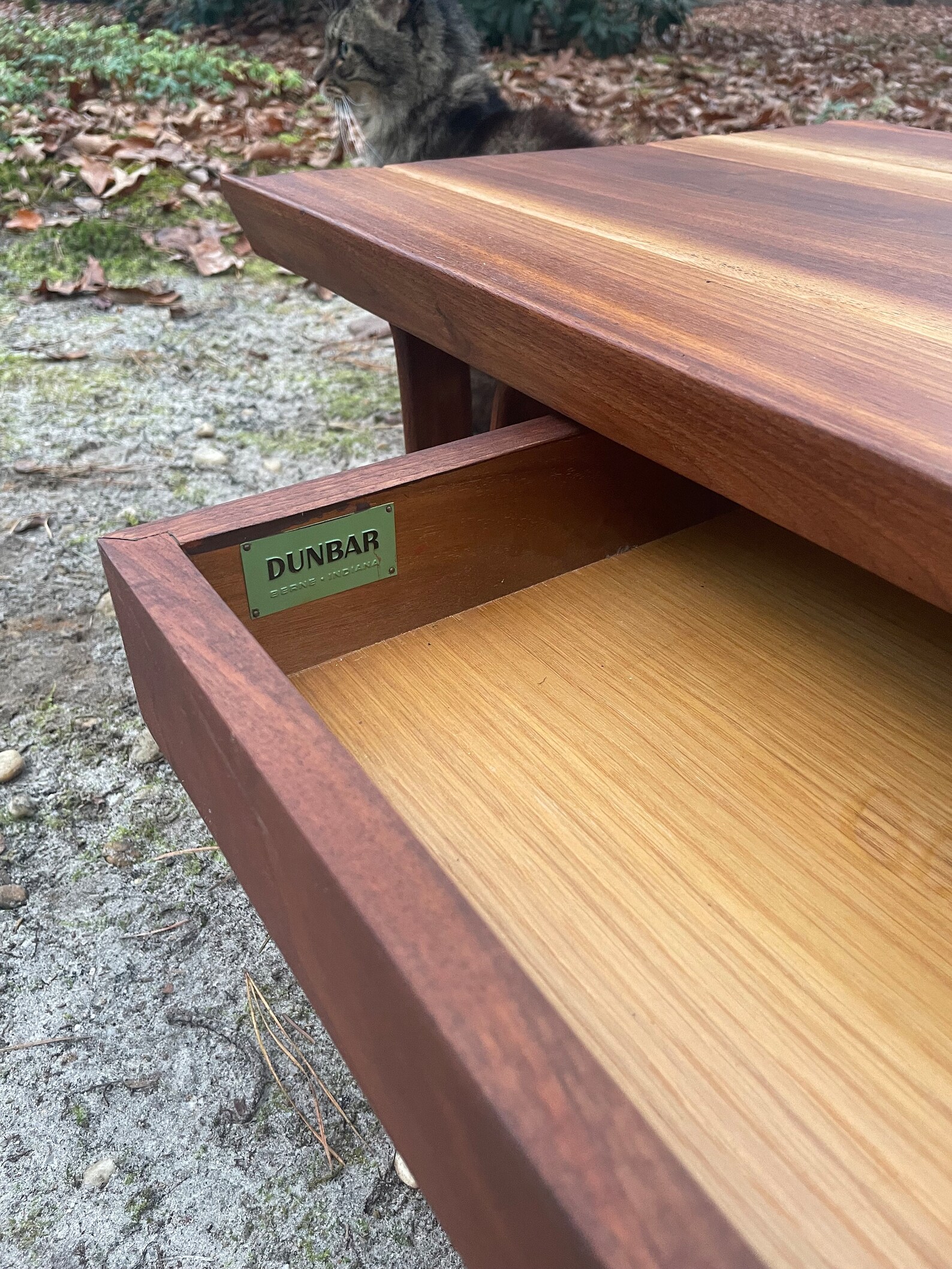 Refinished Edward Wormley for Dunbar Long John Bench With Drawer - Etsy