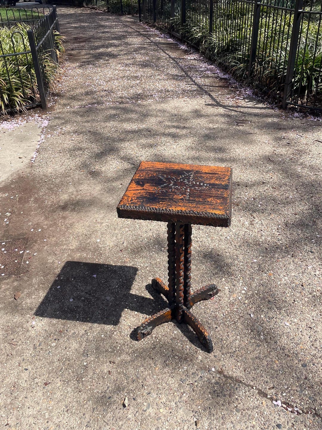 Hermitages Des Artistes Tramp Art Accent Table Plant Stand - Etsy