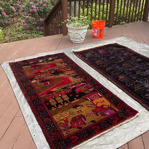Vintage Baluchi Soviet Era Afghan Pictorial War Rug - Etsy