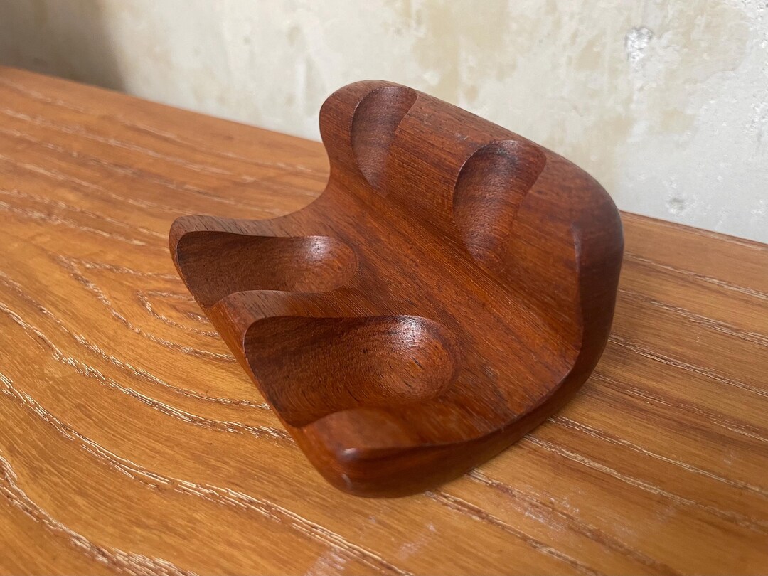 1950s Danish Modern Stampe Double Pipe Holder in Teak - Etsy