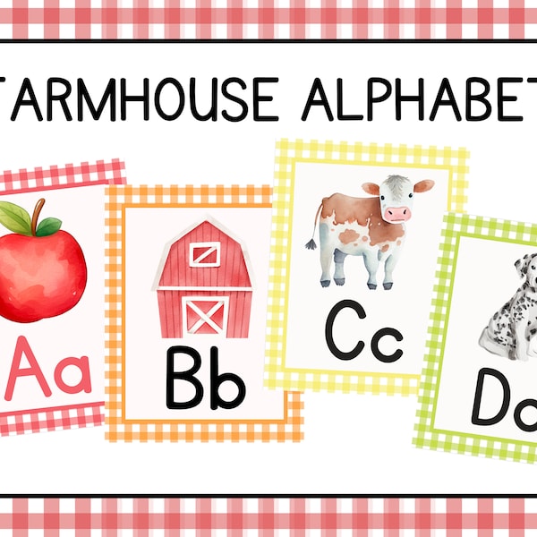 Schoolhouse Alphabet - Etsy