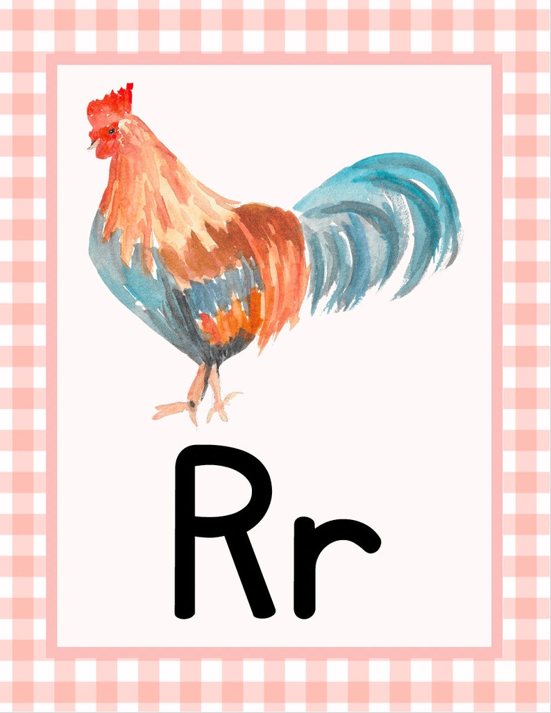 Farmhouse Alphabet Posters, Vintage, Classroom Decor, Back to School ...