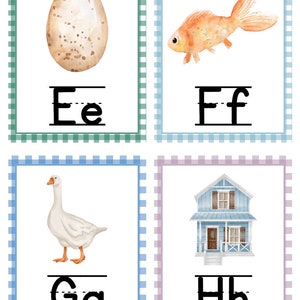 Farmhouse Alphabet Flashcards, Back to School, Primary School, Alphabet ...