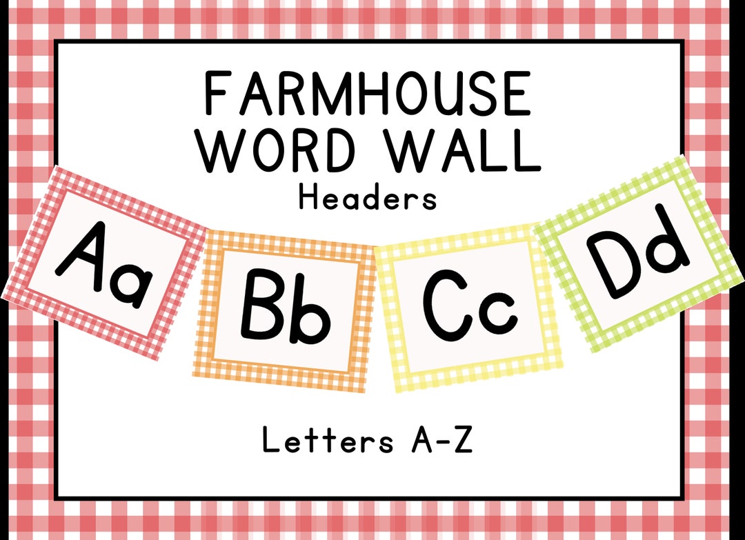Farmhouse Word Wall Headers, Back to School, Classroom Decor, Farmhouse ...